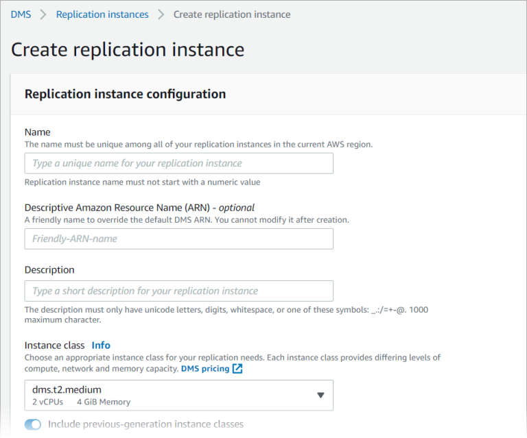 Setting Up Replication For Aws Database Migration Service Central 7342